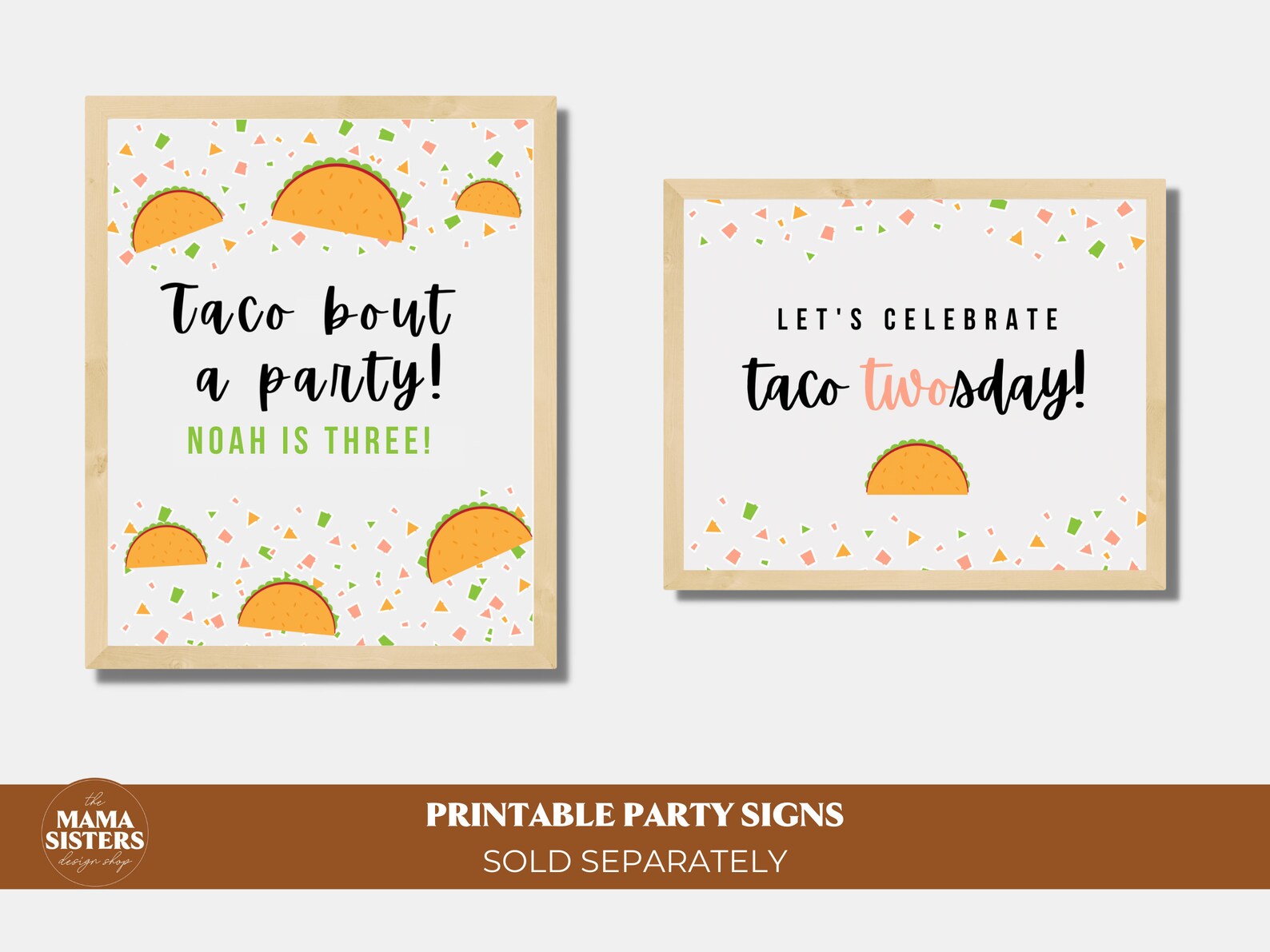 Taco Bar Sign | Taco Twosday Birthday Party Sign | 2nd Birthday Decor ...