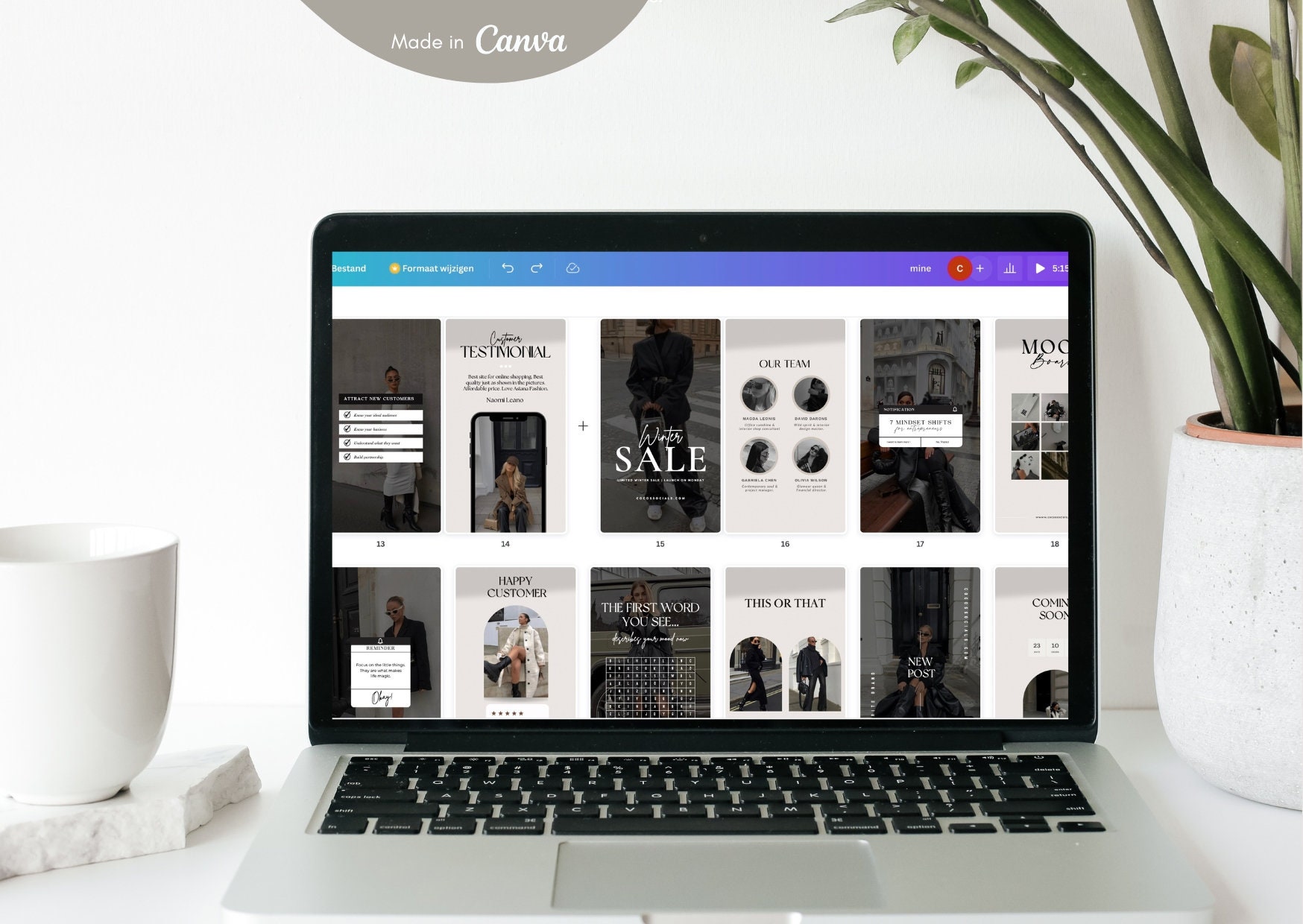 60 Modern Fashion Instagram Templates Canva Templates Modern Aesthetic ...