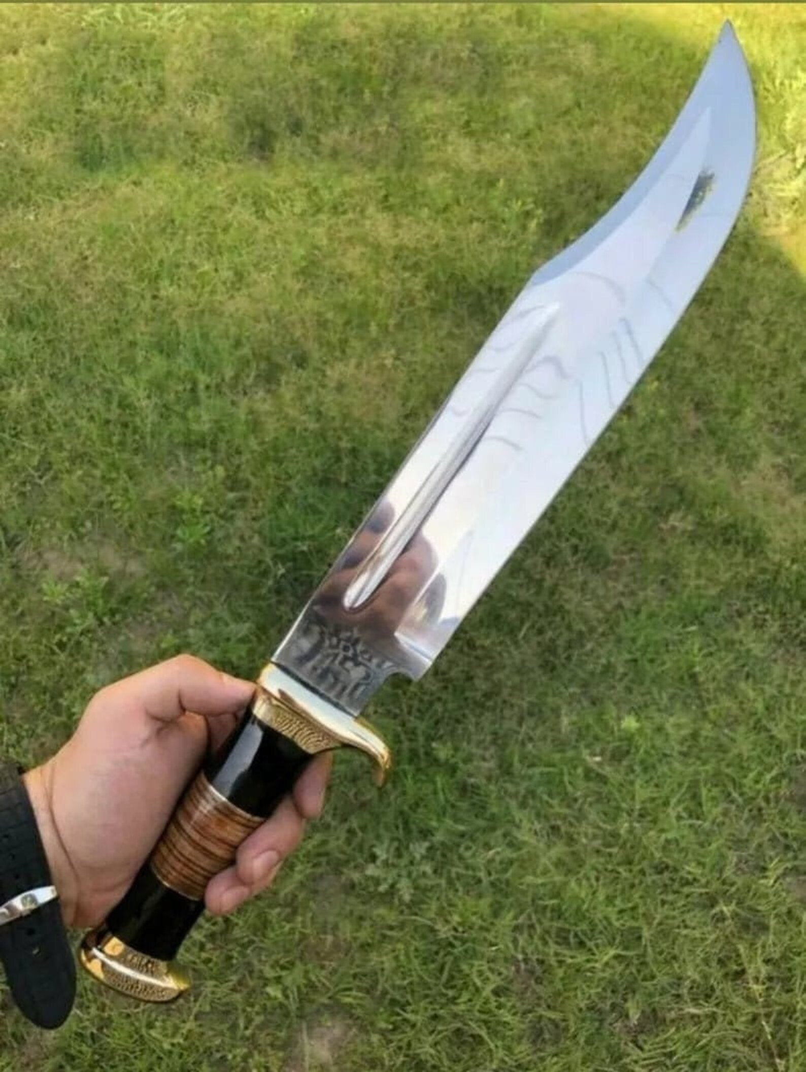 Handmade Hunting Bowie Knife Rust Free D2 Steel Blade Knife Gift for ...