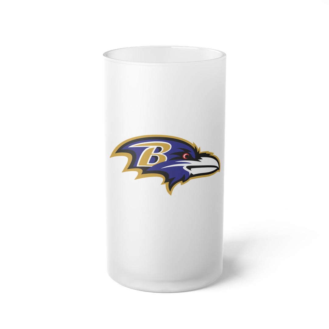 Baltimore Ravens Frosted Glass Beer Mug - Etsy