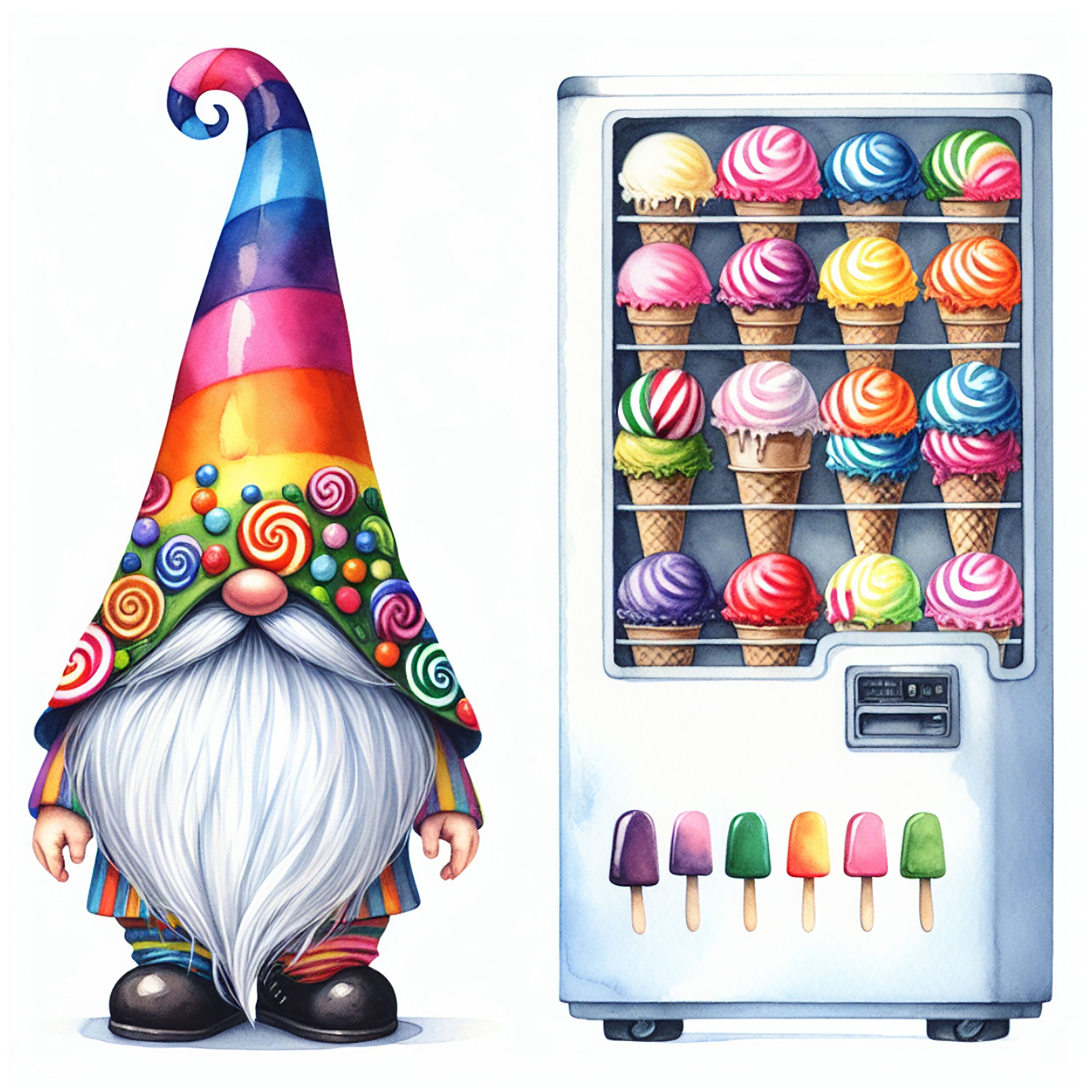 Ice Cream Gnome Clipart Bundle: 25 PNG Summer Designs (digital Download ...