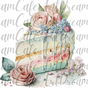 Watercolor Pastel Easter Treats Clipart Easter Eggs PNG Digital Image ...