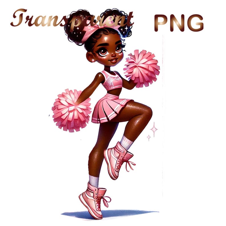 45 PNG, Cheerleader Girls Clipart Bundle, Cute Cheerleader Girls, Cheer ...