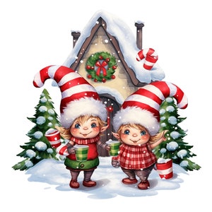 17 Christmas Elves Clipart, Christmas Clipart, Elves Clipart, Jpgs ...