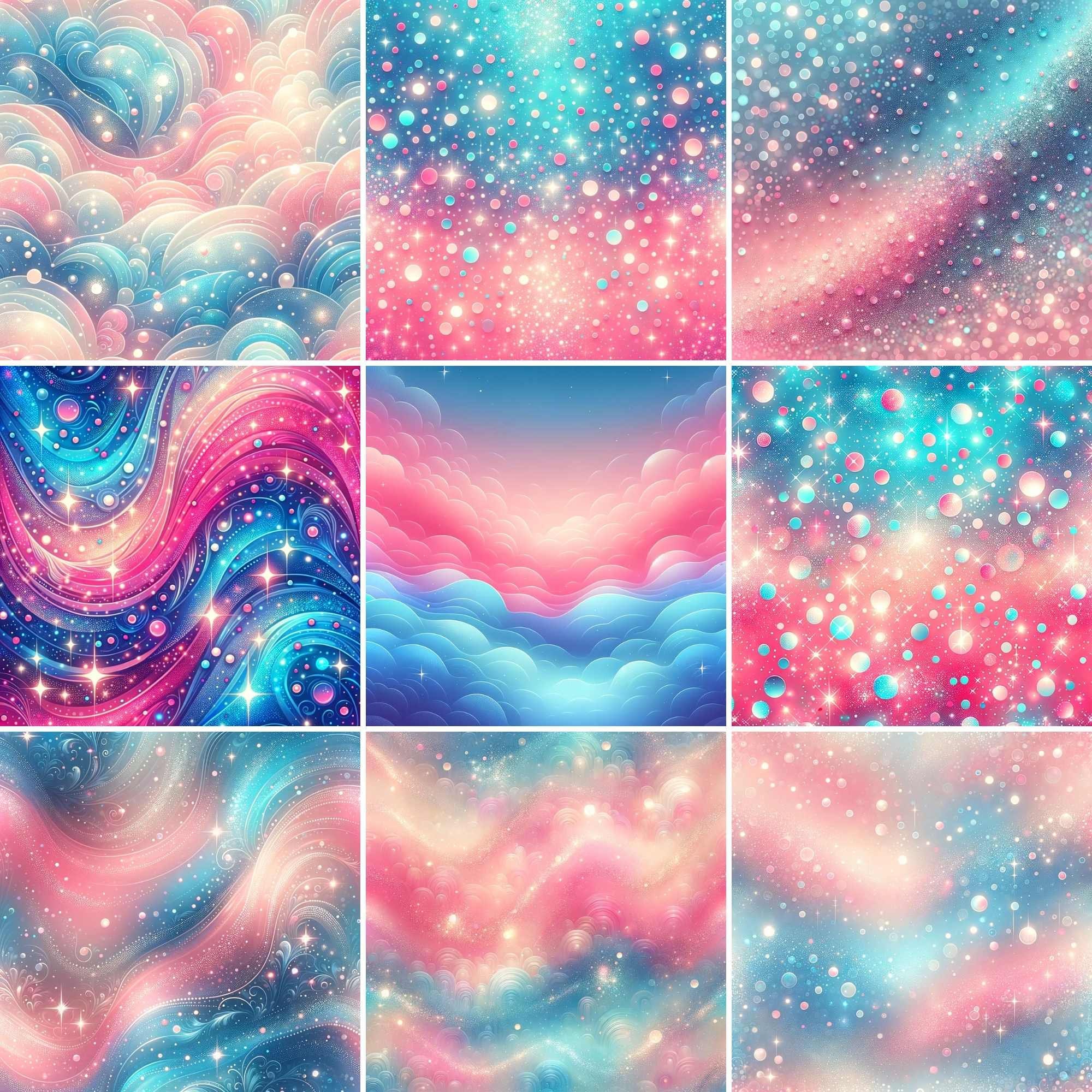 12 Printable Stars Digital Paper,jpgs,stars Background,magical Rainbow ...