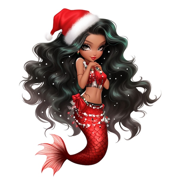 Christmas Mermaid - Etsy