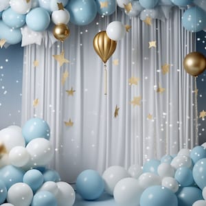 30 Dreamy Stars Digital Photography Backdrop, Cake Smash Theme for Baby ...