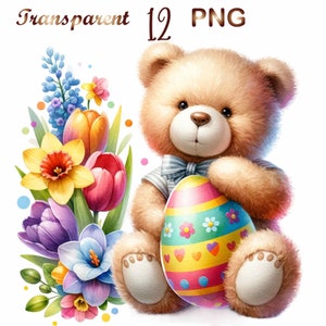 12 Easter Clipart Png Teddy Bear, Teddy Clipart, Easter Teddy, Brown ...