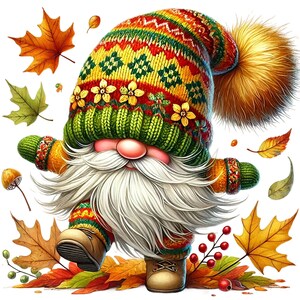 30 PNG, Hello Fall Gnome Clipart Bundle,autumn Gnome Clipart, Autumn ...