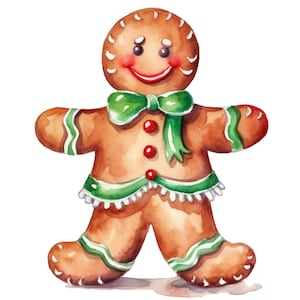 21 Gingerbread Man Clipart, Set 2, High Quality Jpgs,digital Download ...