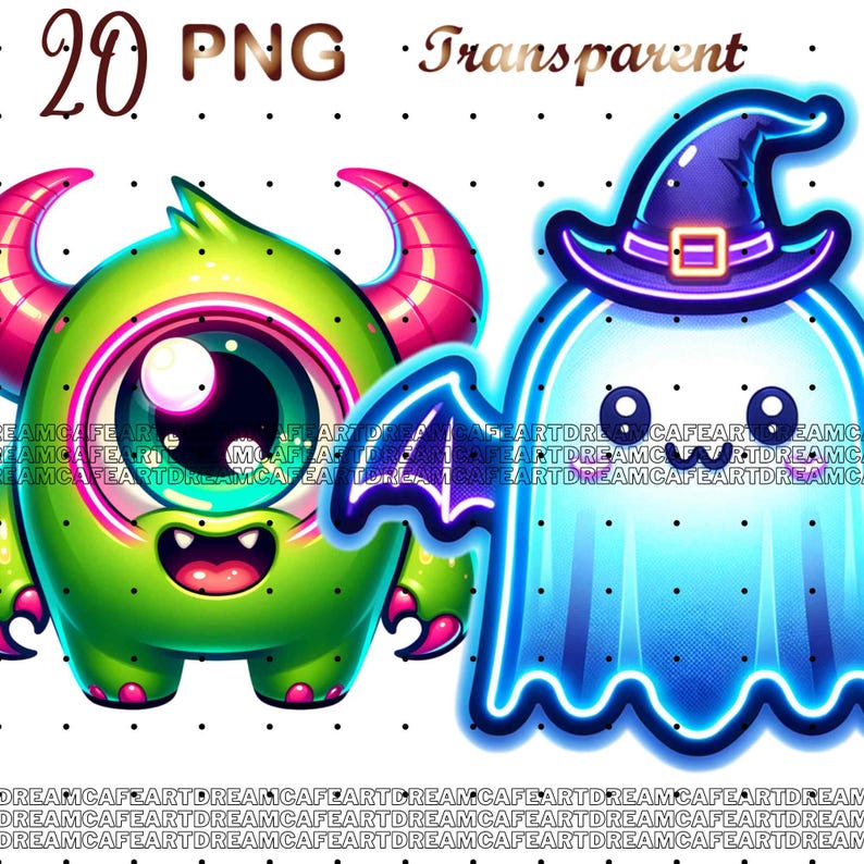 20 PNG, Little Halloween Monsters Clipart,halloween Clipart,cute Ghost ...
