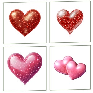 29 Valentine's Day PNG, Glitter Heart Valentines Day Clip Art, Love ...