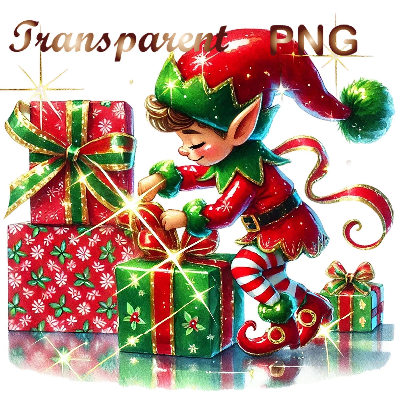 45 PNG, Christmas Elves Clipart Bundle, Cute Christmas Elves, Festive ...