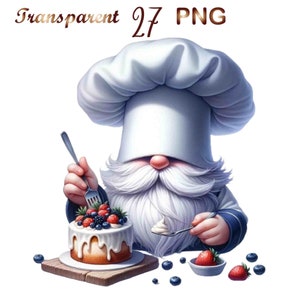 27 Chef Gnome, Cook Gnome, Cooking Gnome, Cute Gnome Png, Gnome Clipart ...