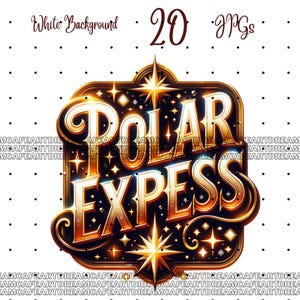 20 JPG Polar Express, Digital Download, Funny Christmas Clip Art, North ...