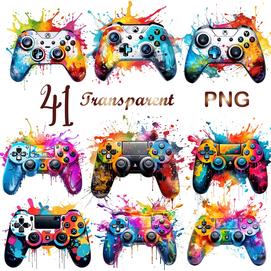 41 Watercolor Game Controller Clipart Png,controller PNG, Watercolor ...