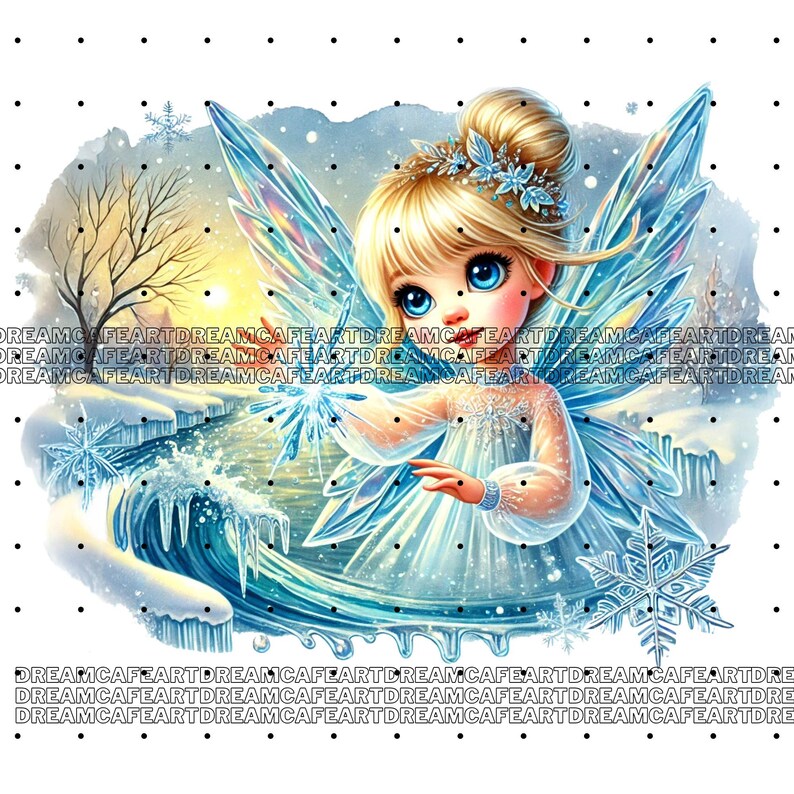30 PNG Set 2 Winter Fairies Clipart Bundle, Snow Fairy Illustrations ...