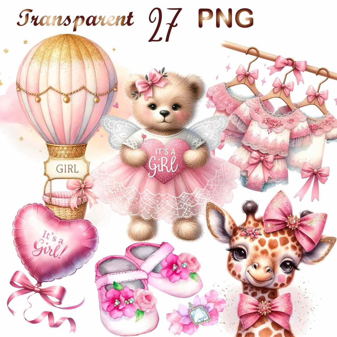 27 Watercolor Babyshower Clipart, Newborn Clipart, Clipart for Newborn ...