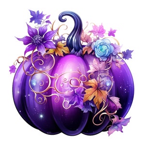 10 Halloween Pumpkin Clipart, Violet Pumpkin, Pumpkin Clipart, Jpgs ...