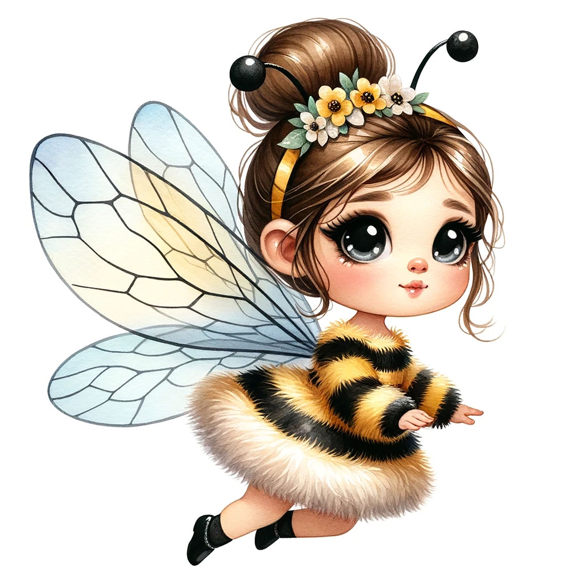 27 PNG Bee Fairy Clipart Bundle, Bee Fairy Clipart, Watercolor Bee ...
