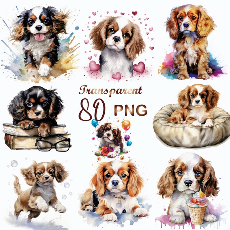 Spaniel Watercolour Print - Etsy