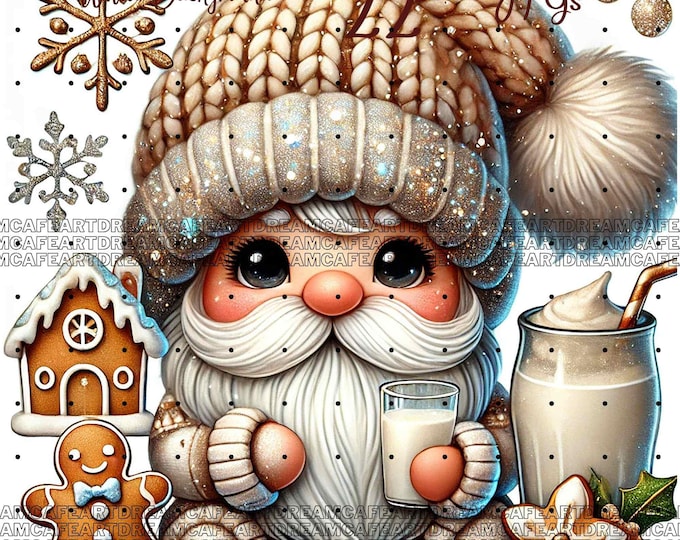 Gingerbread Gnomes Clipart - Set of 14 Festive Holiday Gnomes With ...