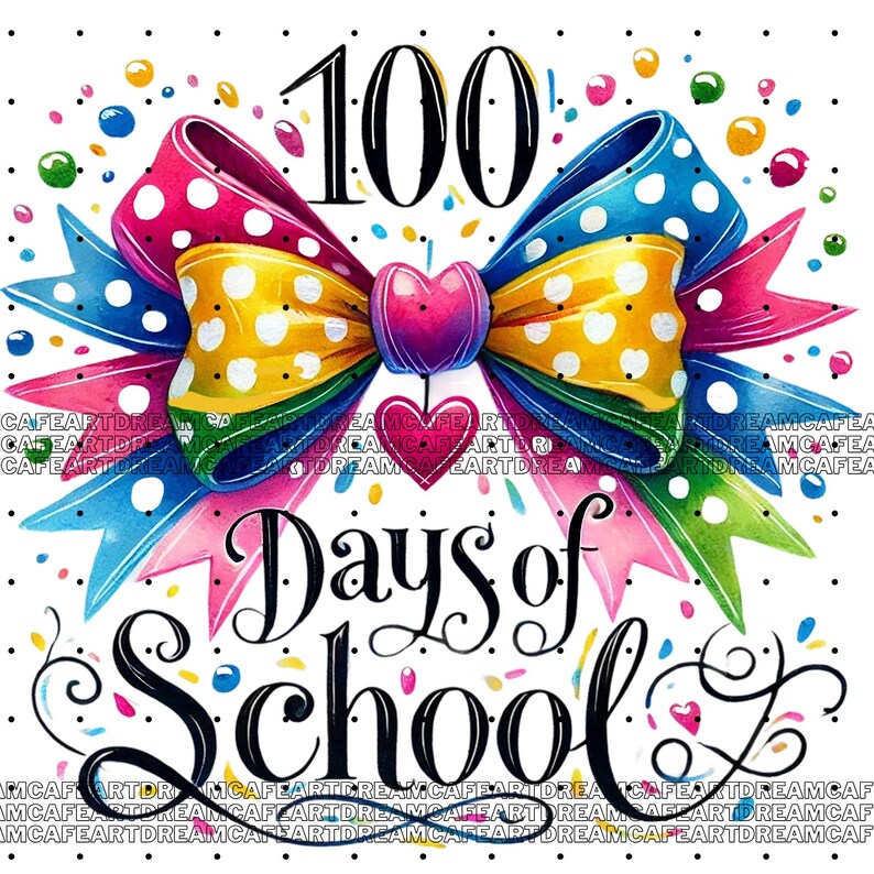 27 PNG 100 Days of School Clipart Bundle, Back to School Graphics ...