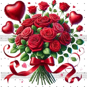 30 PNG Set 1 Valentines Day Clipart Bundle, Romantic Graphics Designs ...