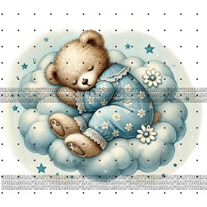 70 PNG Vintage Teddy Bear Clipart Bundle, Adorable Blue Teddy Bear ...