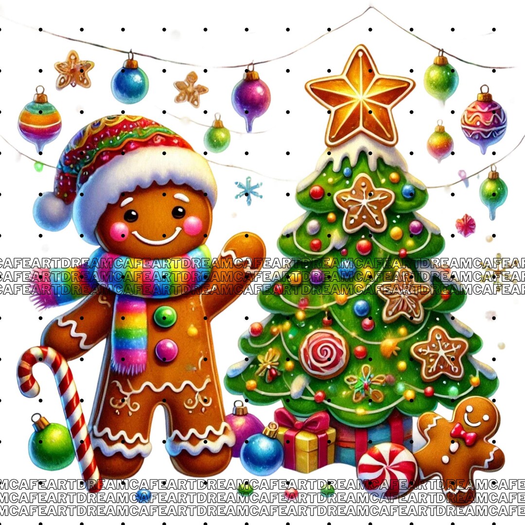 20 PNG, Gingerbread Man Clipart Bundle, Christmas Clipart, Festive ...