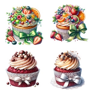 23 PNG, Cupcake Clipart Bundle, Baking Clipart, Dessert Clipart, Food ...