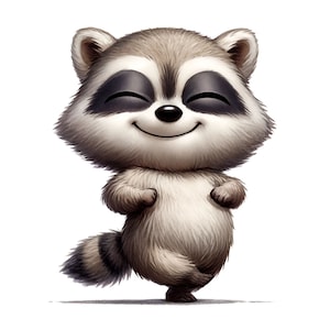 22 PNG, Raccoon Clipart Bundle, Raccoon Clipart, Funny Grumpy Animals ...