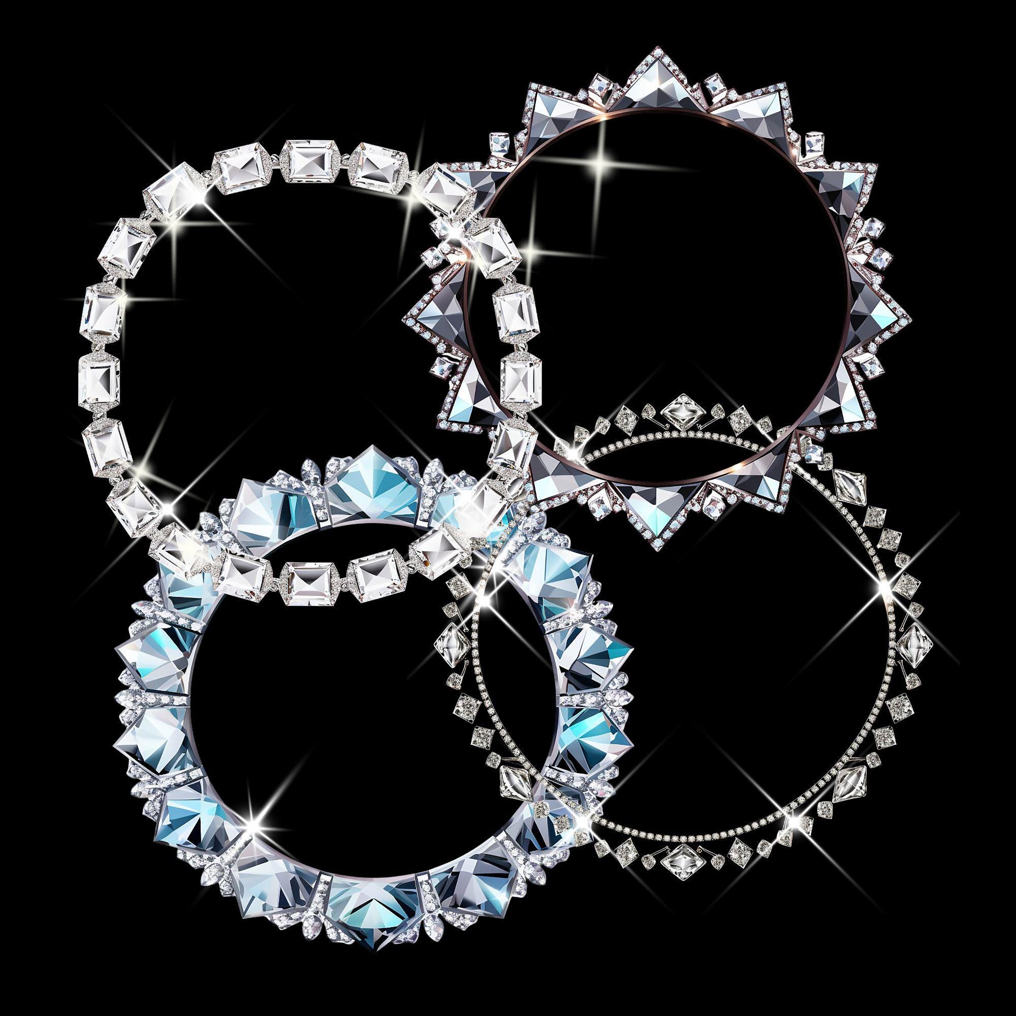 29 Diamond Frames Clipart PNG, Diamond Frame Clipart Bundle ...