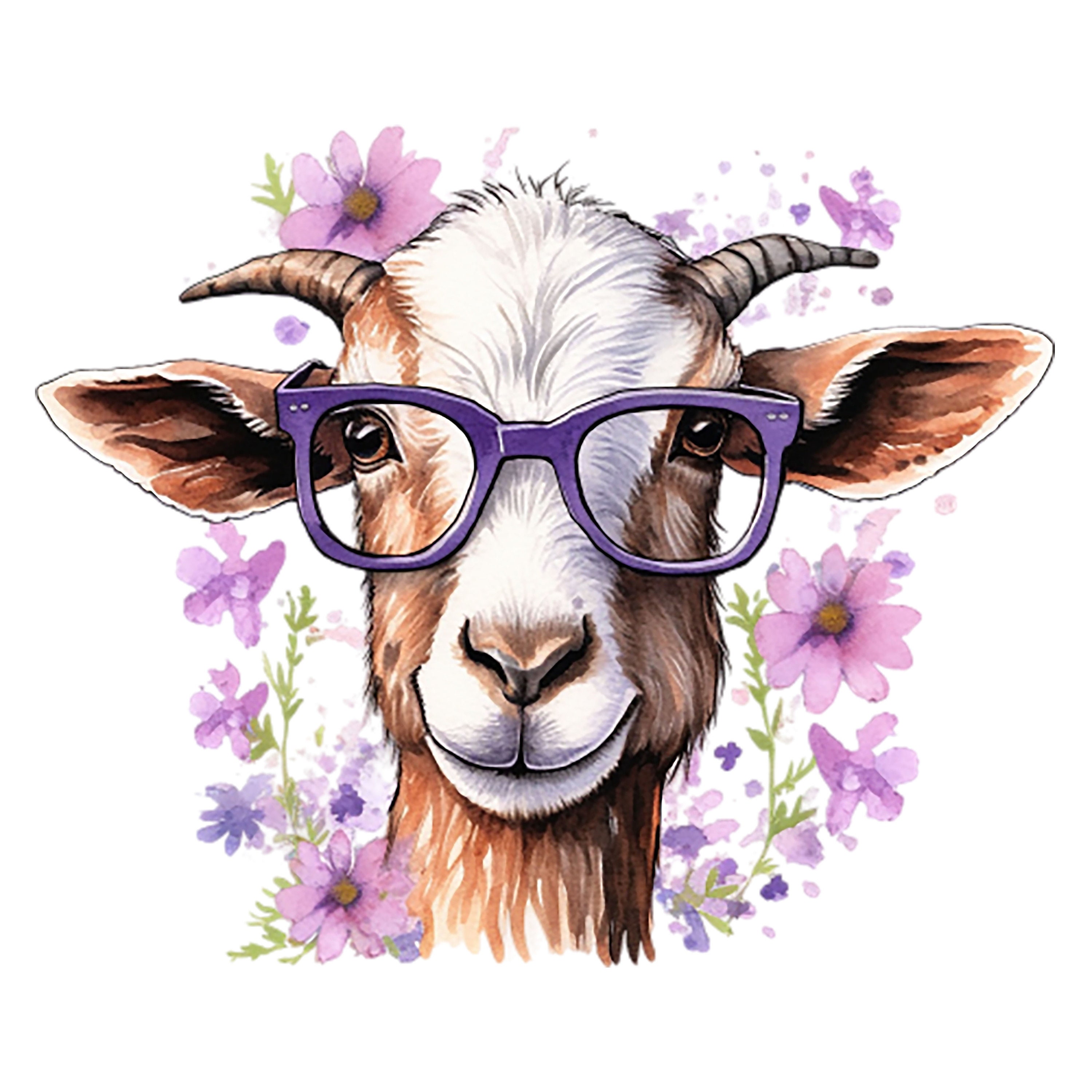 21 Goat With Glasses Clipart , Jpgs, High Quality Jpgs,digital Download ...