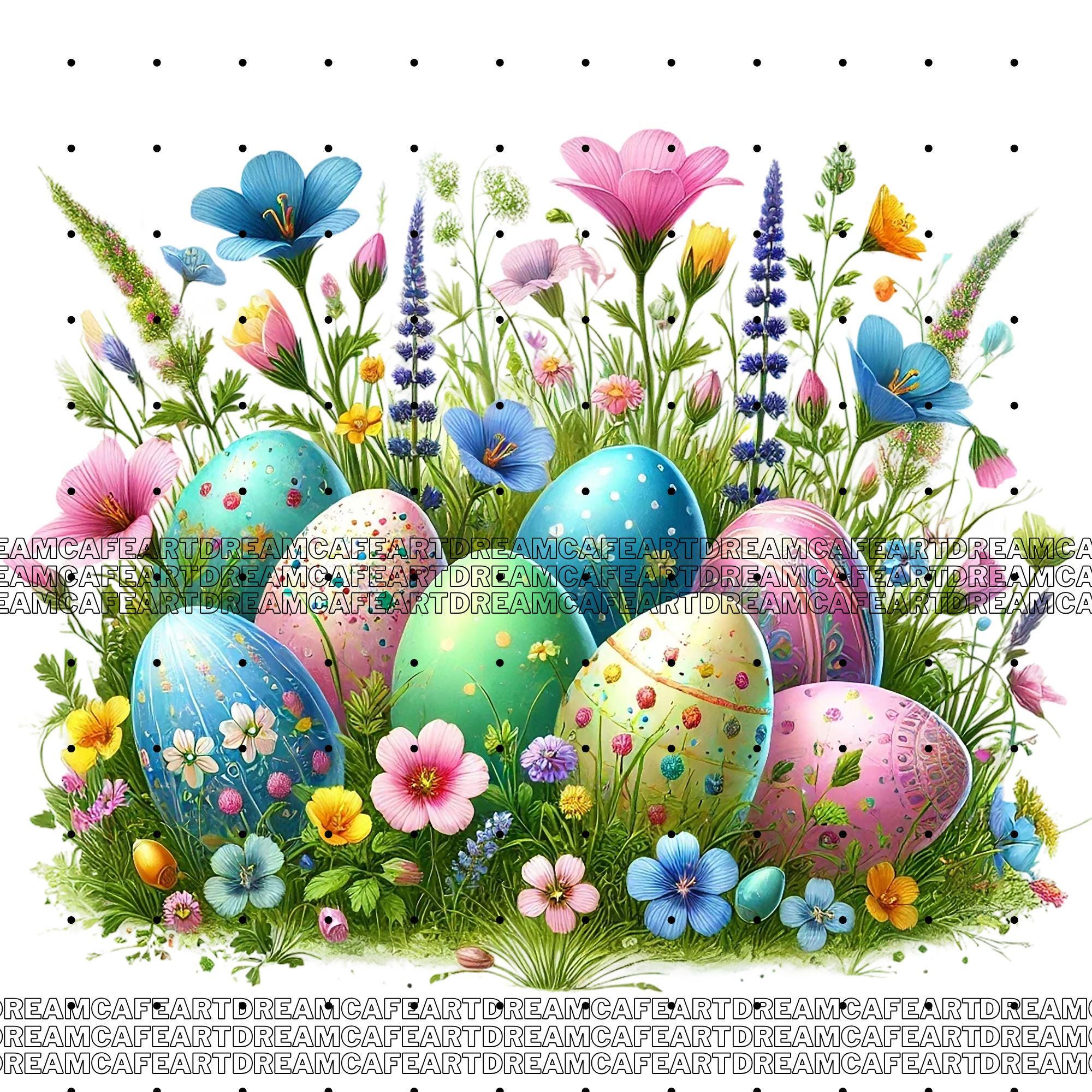 35 PNG Set 1 Easter Clipart Bundle, Spring Holiday Llustrations Designs ...