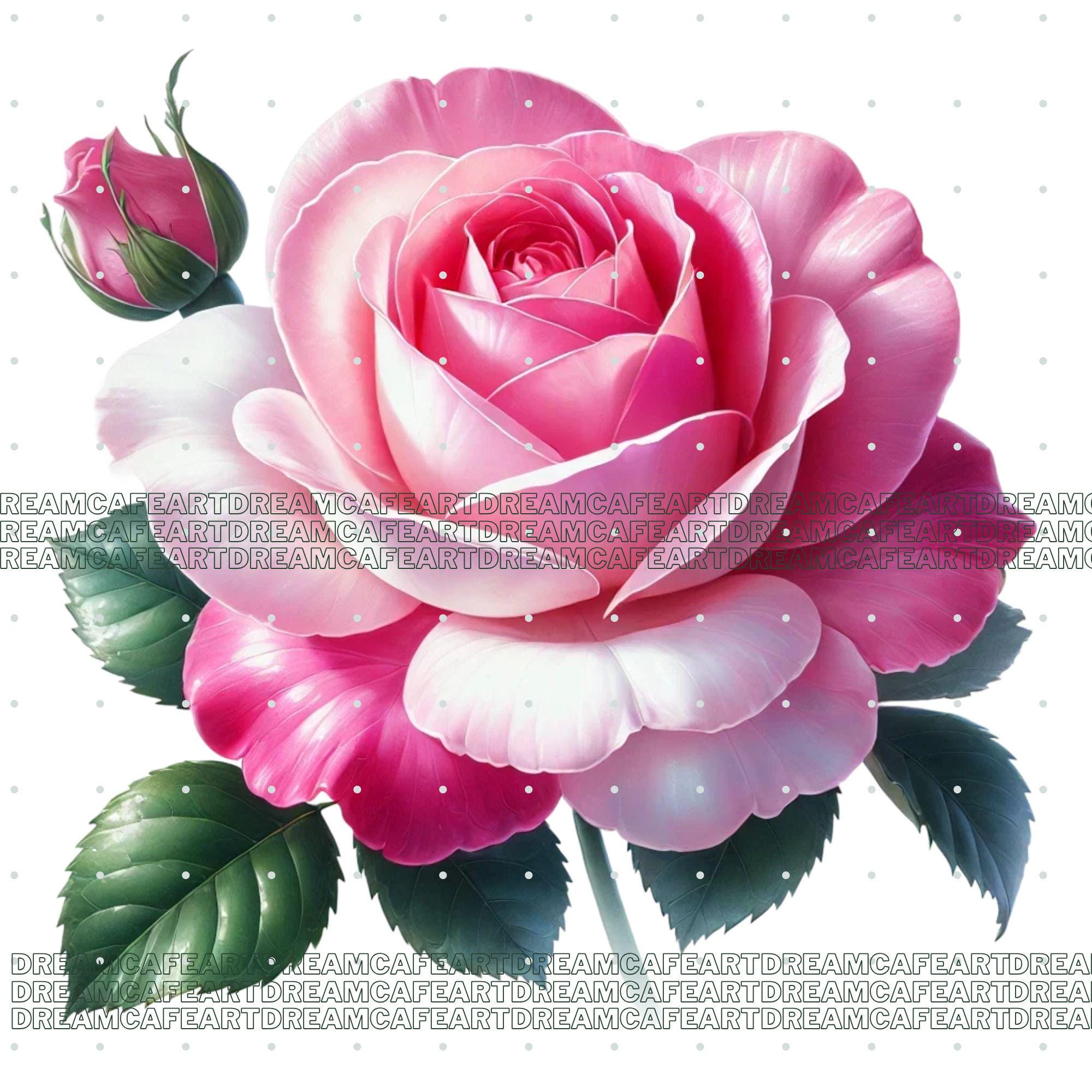 80 PNG Roses Clipart Bundle, Beautiful Colorful Floral Graphics ...