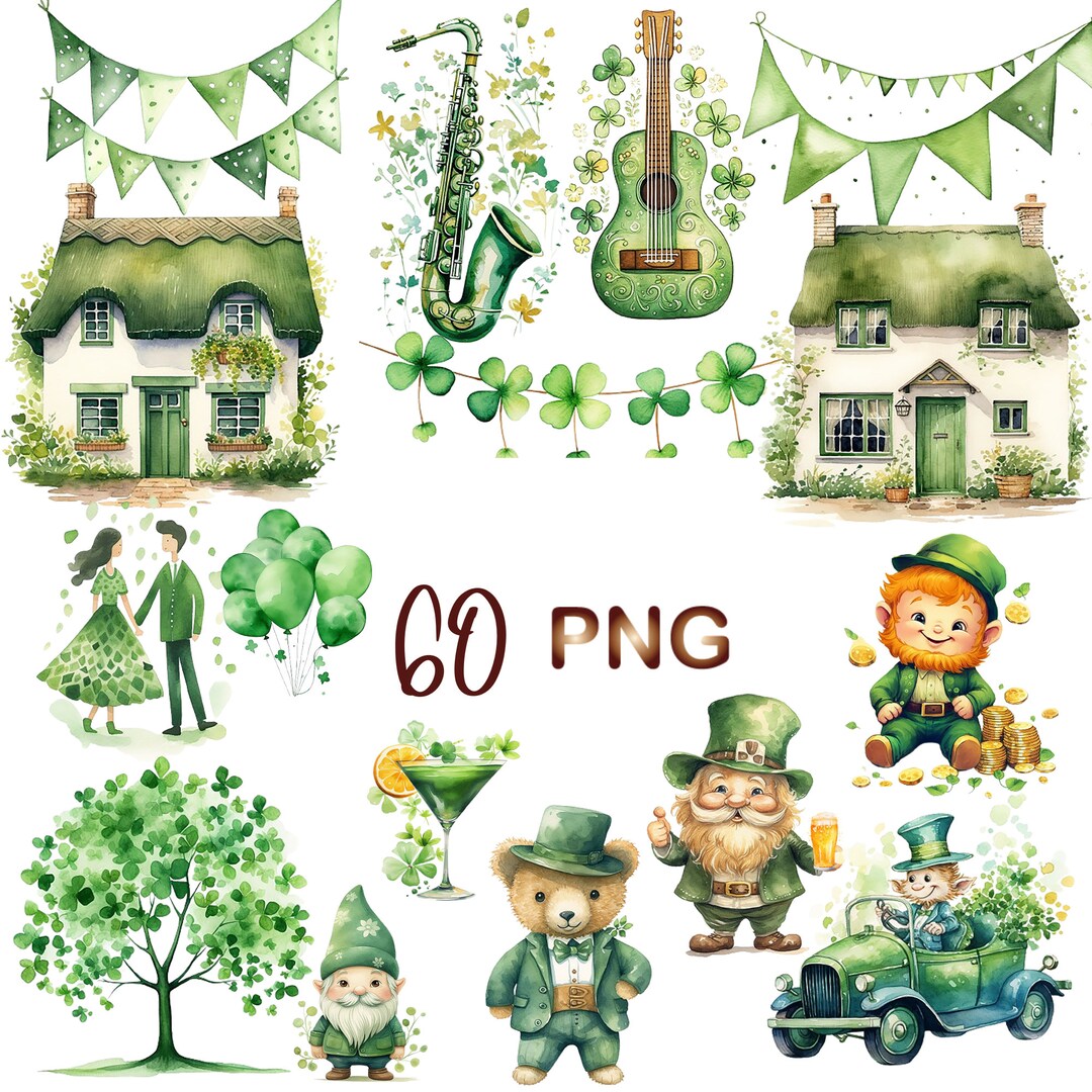 60 PNG, Cute Leprechaun Clipart, St.patrick’s Day Clipart PNG, St ...
