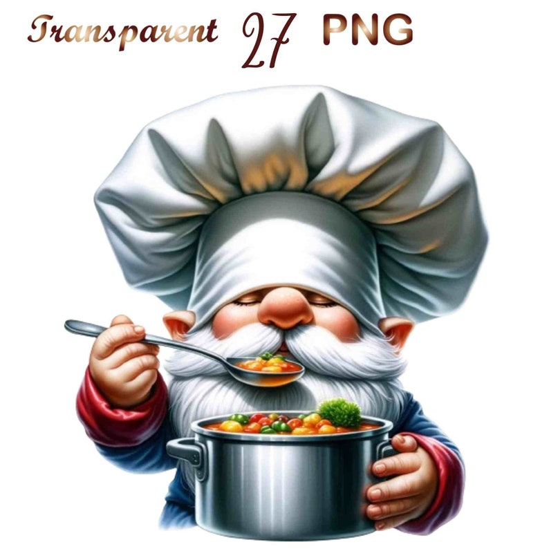 27 Chef Gnome, Cook Gnome, Cooking Gnome, Cute Gnome Png, Gnome Clipart ...