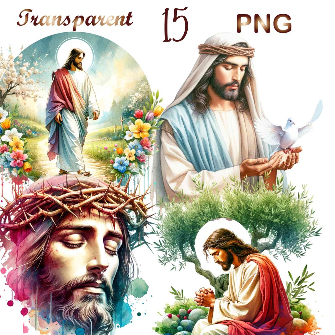 15 Easter Watercolor Clipart Jesus,easter Clipart Jesus,easter Lamb ...