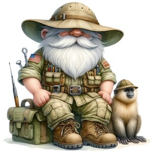 25 PNG, Doctor Gnome Clipart Bundle, Gnome Veterinarian Animal ...