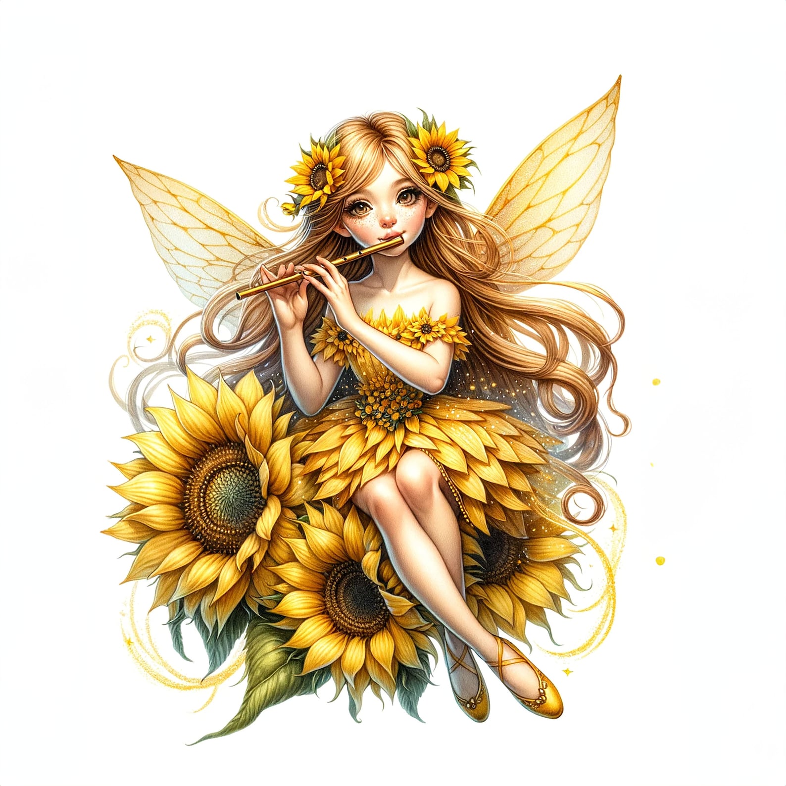 26 PNG, Sunflower Fairy Clipart Bundle, Sunflower Fairy Clipart ...