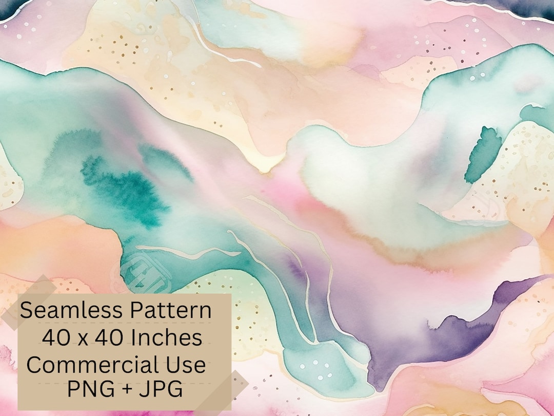 Watercolor Pattern Seamless Pattern Commercial Use Digital Paper ...