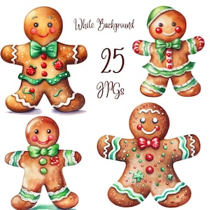 21 Gingerbread Man Clipart, Set 2, High Quality Jpgs,digital Download ...