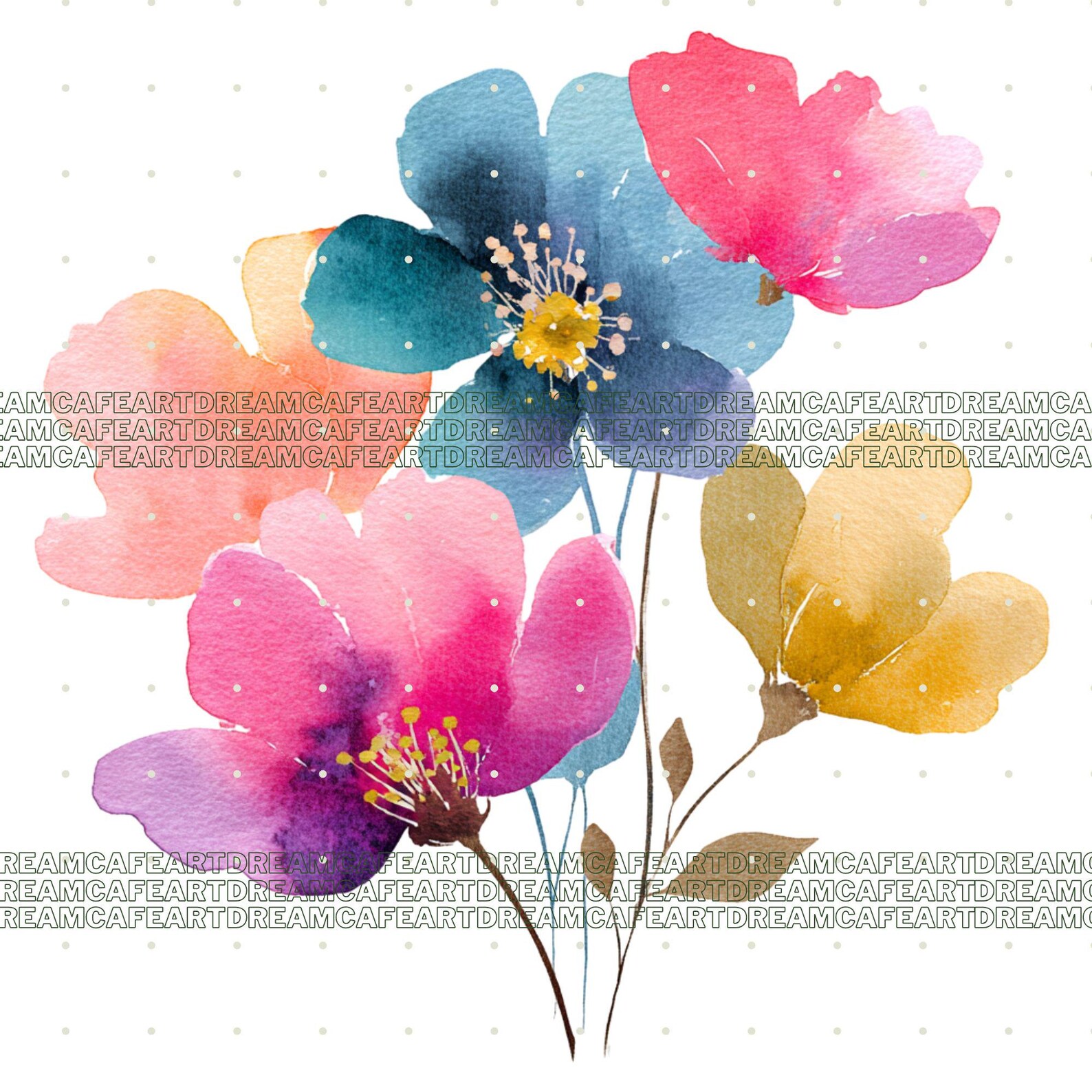 Watercolor Wildflower Clipart 95 PNG | Watercolor Floral Art ...