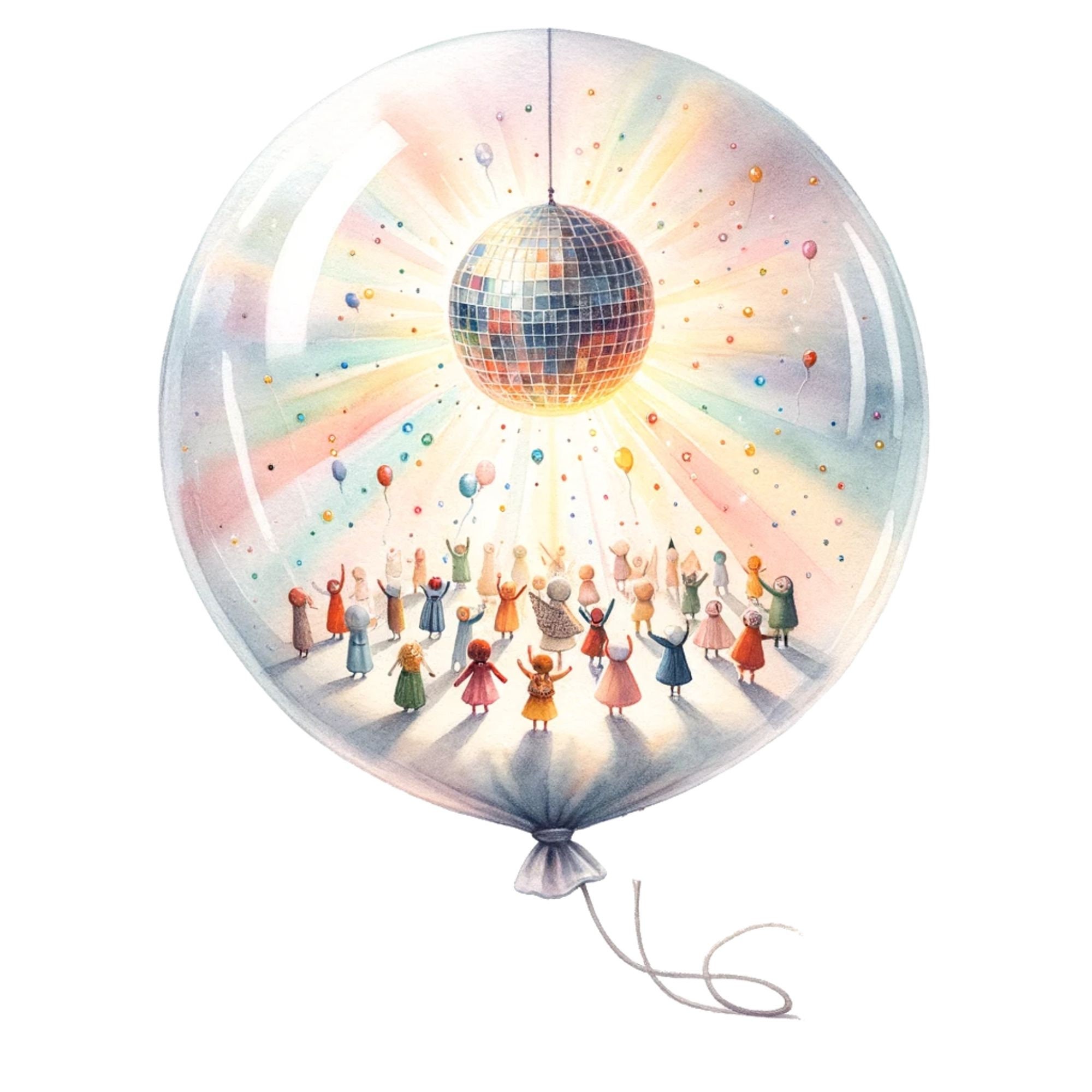 35 PNG, Happy Birthday Clipart Bundle, Celebration Balloon, Watercolor ...