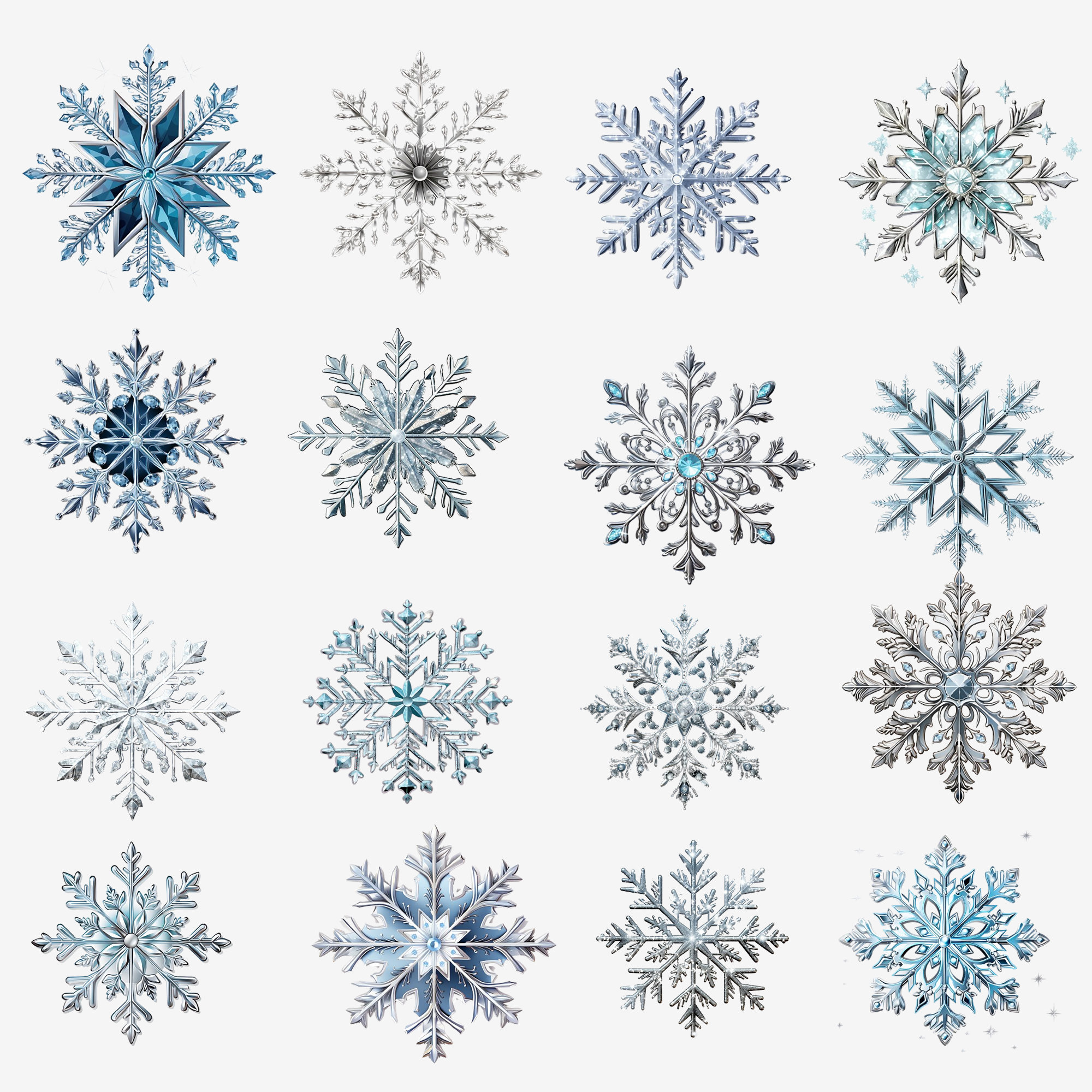45 Winter Snowflake Png, Watercolor Snowflake Clipart, With Transparent ...