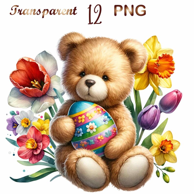 12 Easter Clipart Png Teddy Bear, Teddy Clipart, Easter Teddy, Brown ...