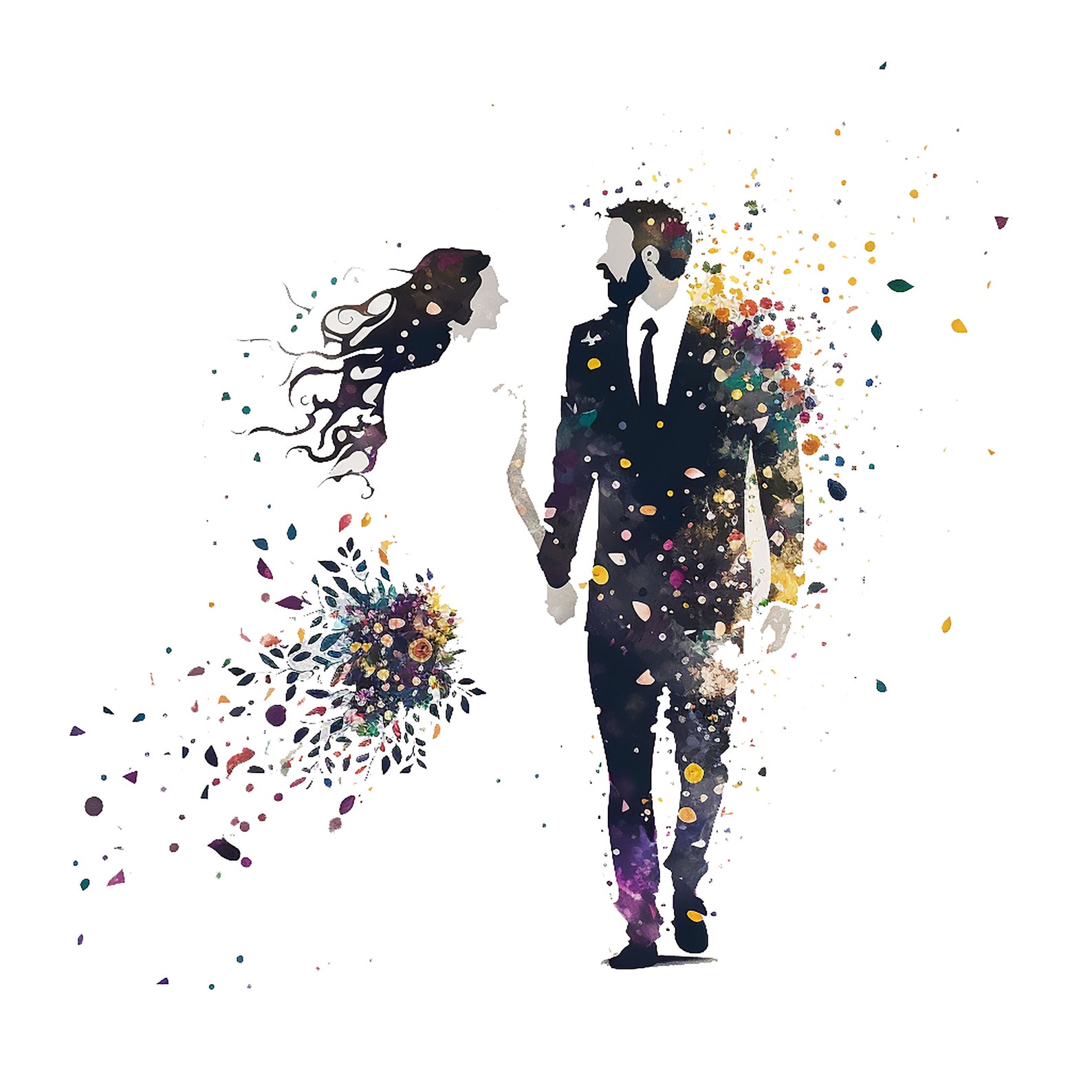 12 Wedding Confetti Clipart Wedding Clipart Jpgs Commercial - Etsy