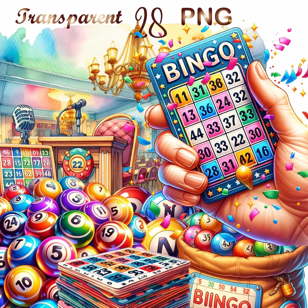 28 Bingo Clipart, Bingo Sublimation Design, Clipart Bingo,bingo Balls ...