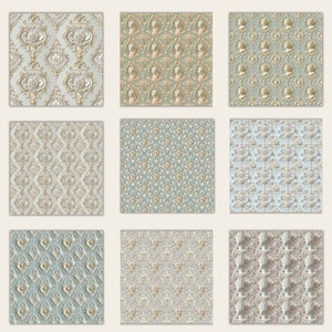 18 Seamless Vintage Digital Paper, Pastel Plaid Background Seamles ...